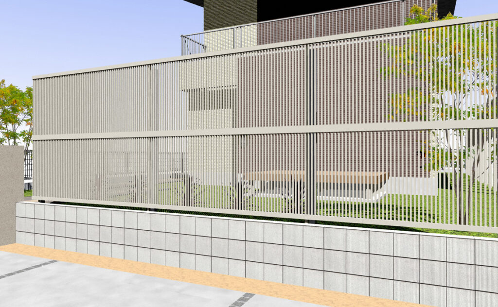 YKK AP シンプレオフェンス2F型 縦格子 2段支柱 自立建て用 - 外構エクステリア専門店GEEX(ジークス)