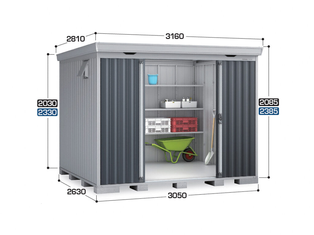 イナバ物置 FORTA FS-3026H 多雪型（3050×2630×2385） - 外構エクステリア専門店GEEX(ジークス)